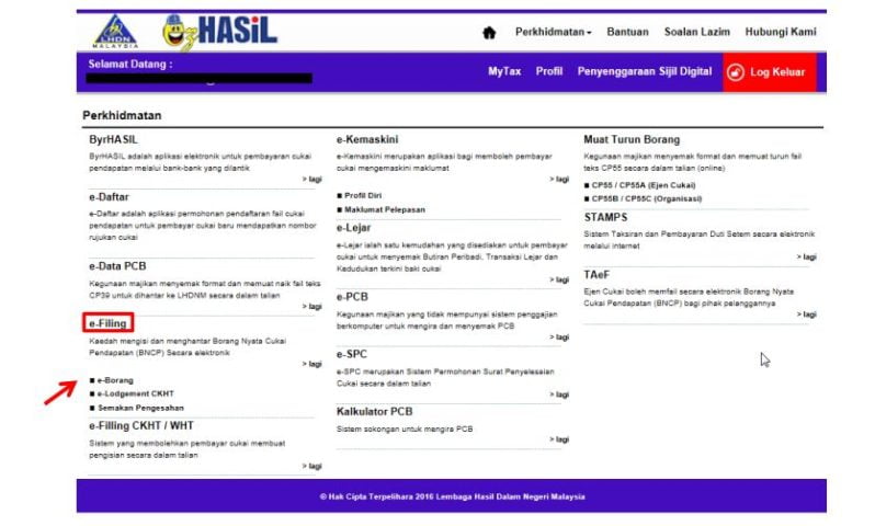 Cara-Cara Isi e-Filing Cukai Pendapatan Di Sistem ezHASiL Kali Pertama ...
