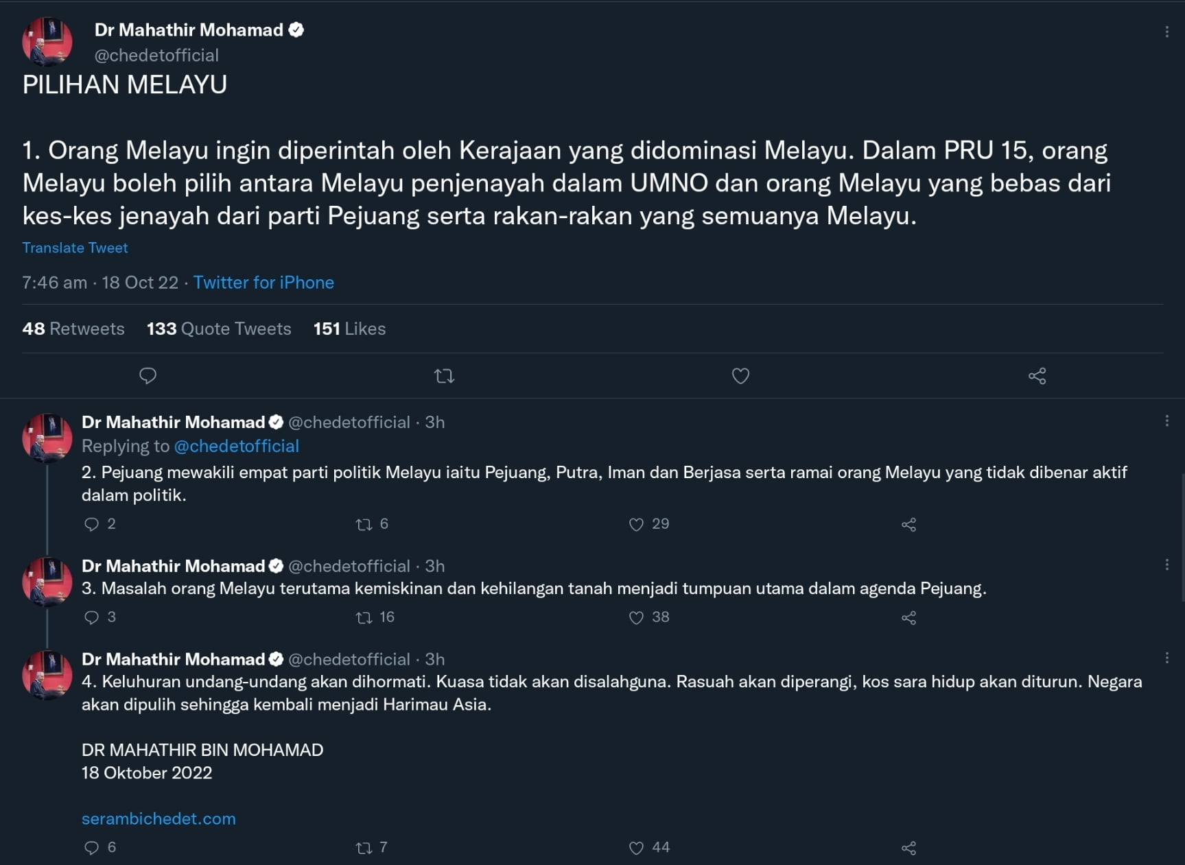 “Orang Melayu Boleh Pilih Antara Melayu Penjenayah Dan Orang Melayu ...