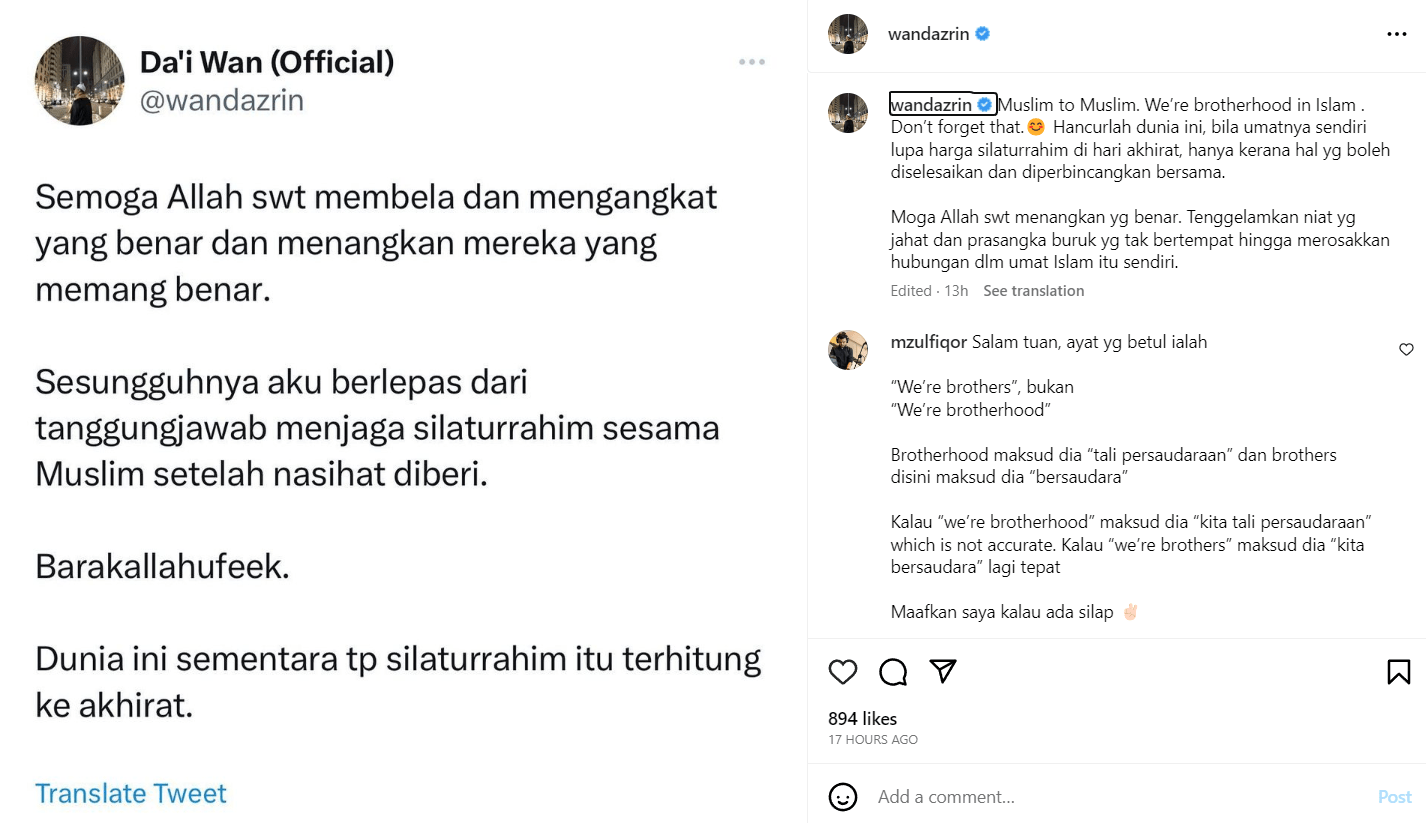 “Kenapa Tunjuk Persengketaan Ilmuan Sesama Ilmuan” – Da’i Wan Tegur ...