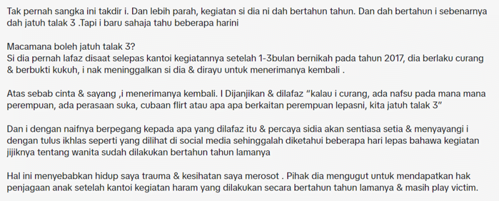 Padah Lafaz Taklik, ‘Influencer’ Rupanya Dah Cerai Talak 3 Lepas Suami ...