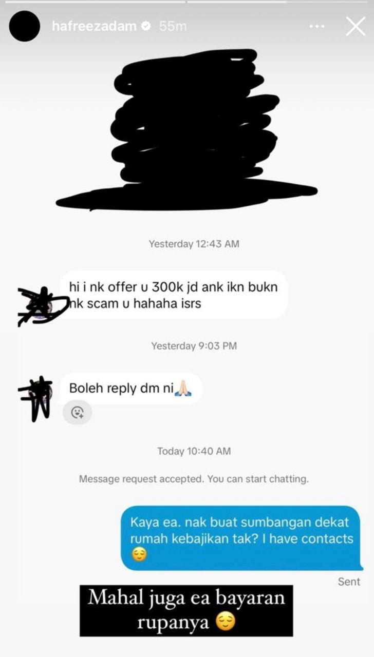 Hafreez Adam Kantoikan Individu Sanggup Nak Bayar RM300,000 Untuk ...