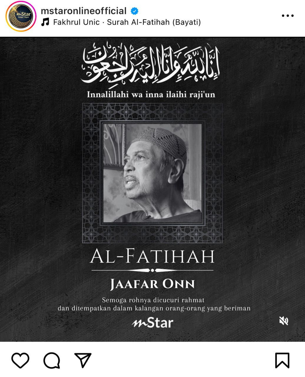 Pelakon Dan Pengacara Veteran, Jaafar Onn Disahkan Meninggal Dunia ...
