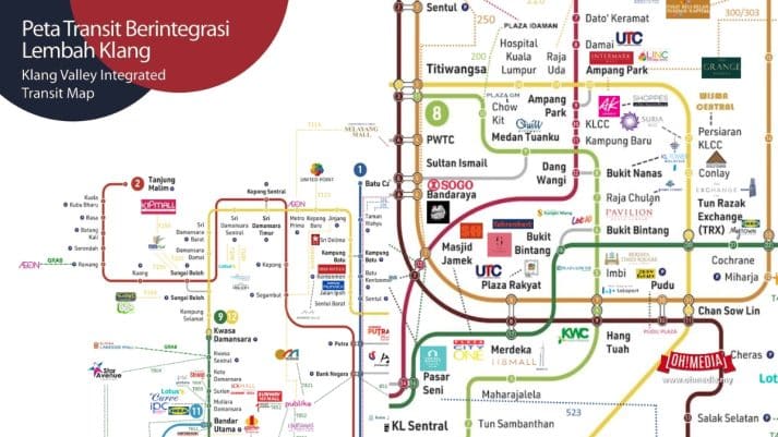 Peta Transit Berintegrasi Lembah Klang: Edisi Pusat Beli-Belah 2025 ...