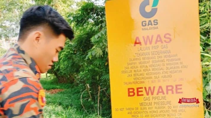 Bomba Padam Pihak Bakar Sampah Berhampiran Laluan Paip Gas