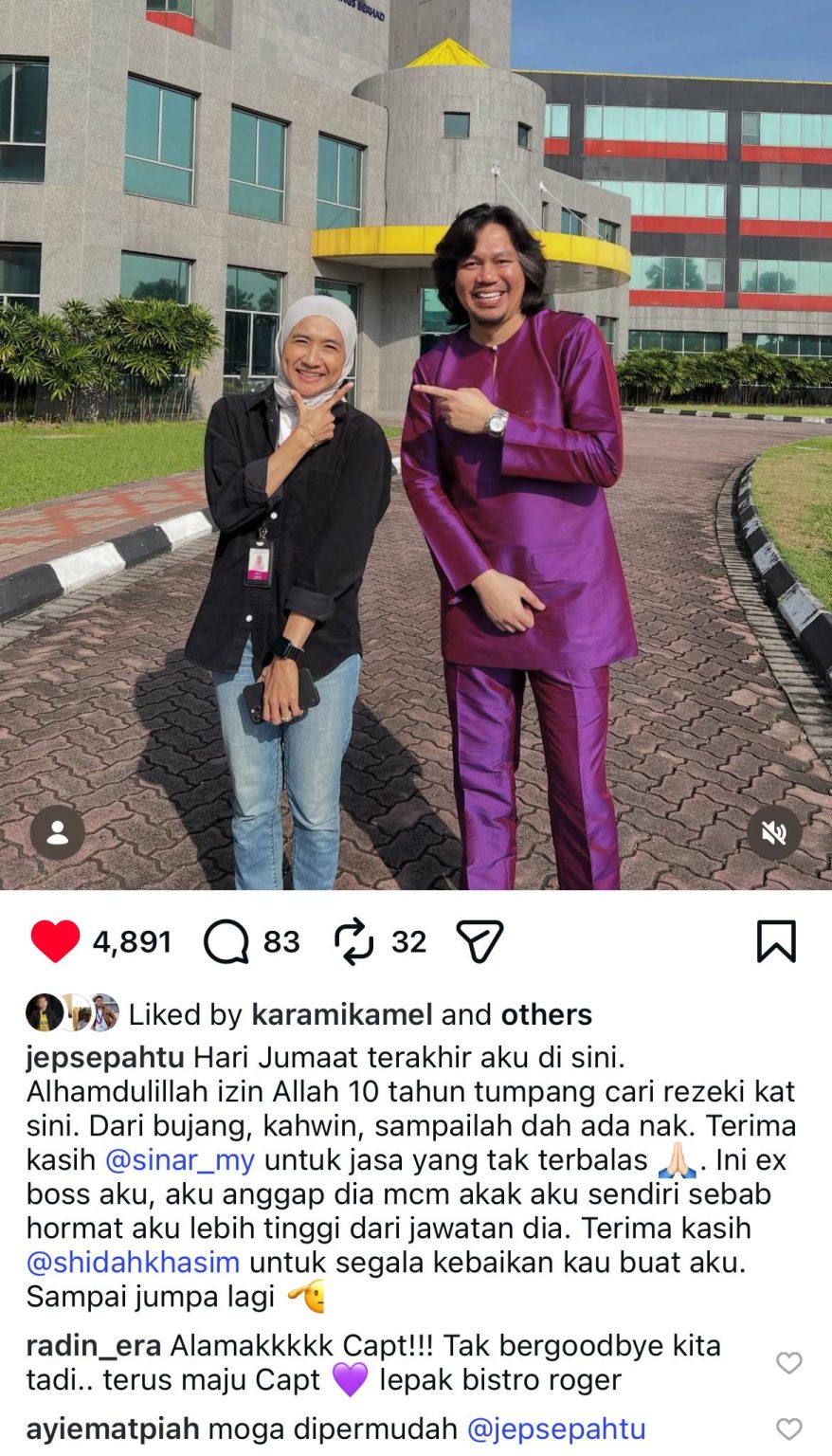 “Jumaat Terakhir Aku Di Sini” – Jep Sepahtu Ucap Selamat Tinggal Lepas ...